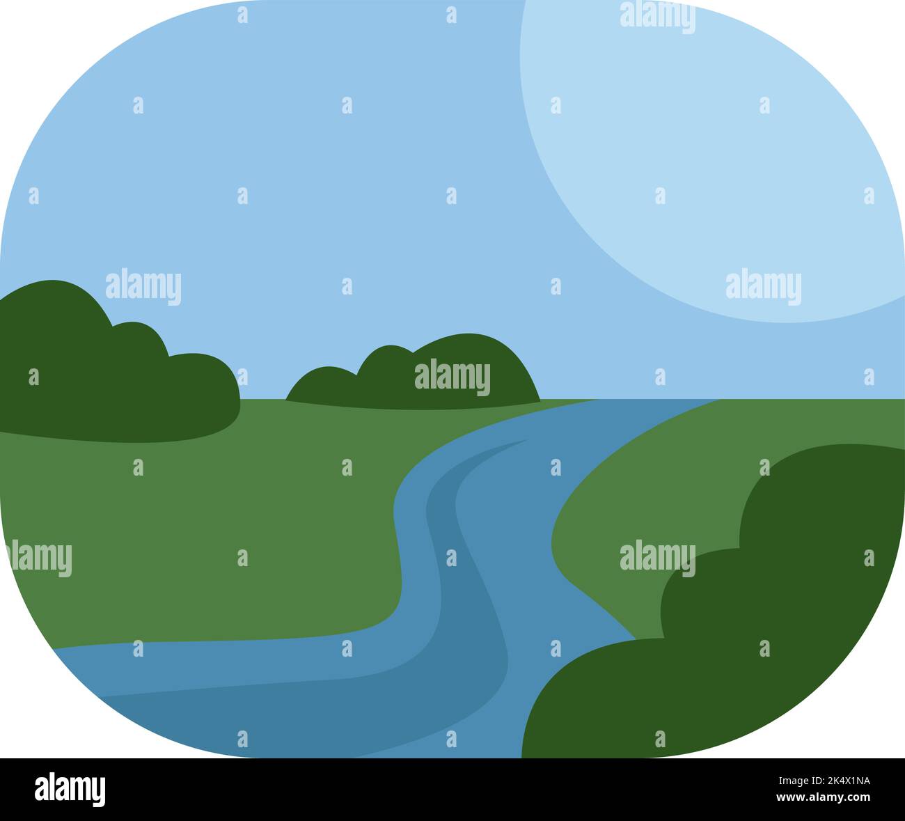 Sky on river Stock Vector Images - Alamy