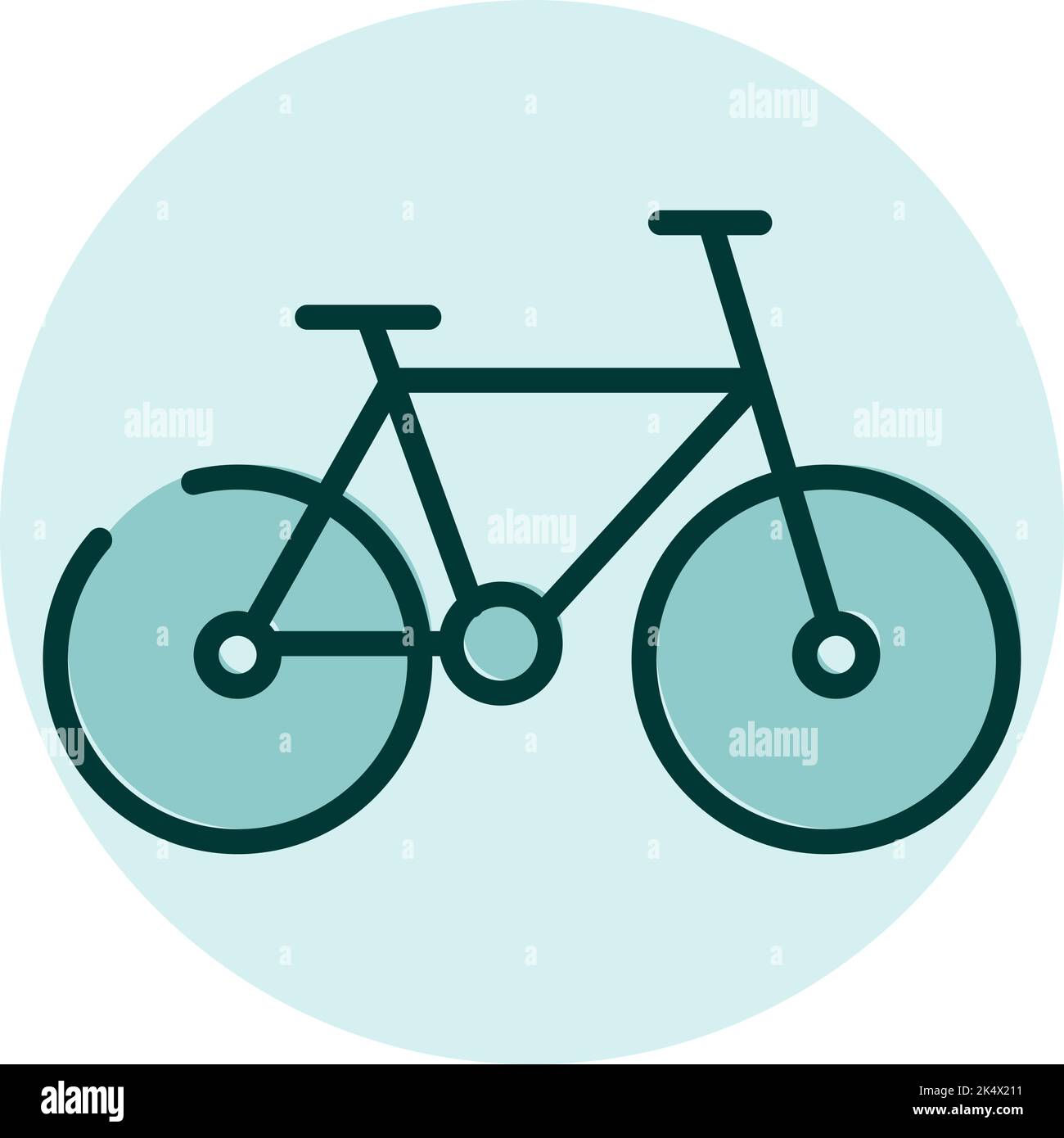 Bycicle travel, illustration, vector on a white background Stock Vector ...