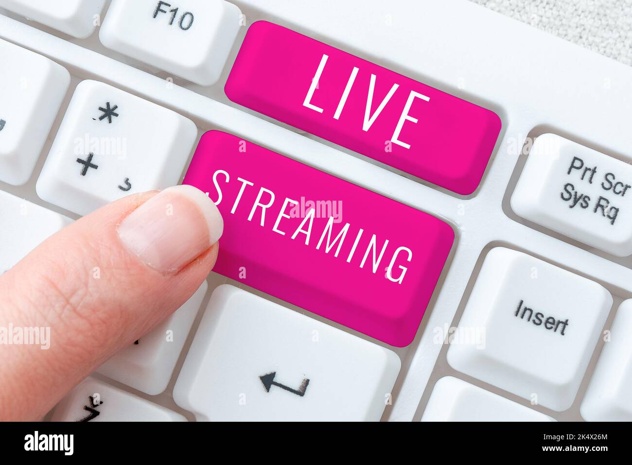 Inspiration showing sign Live Streaming. Word for displaying audio or ...