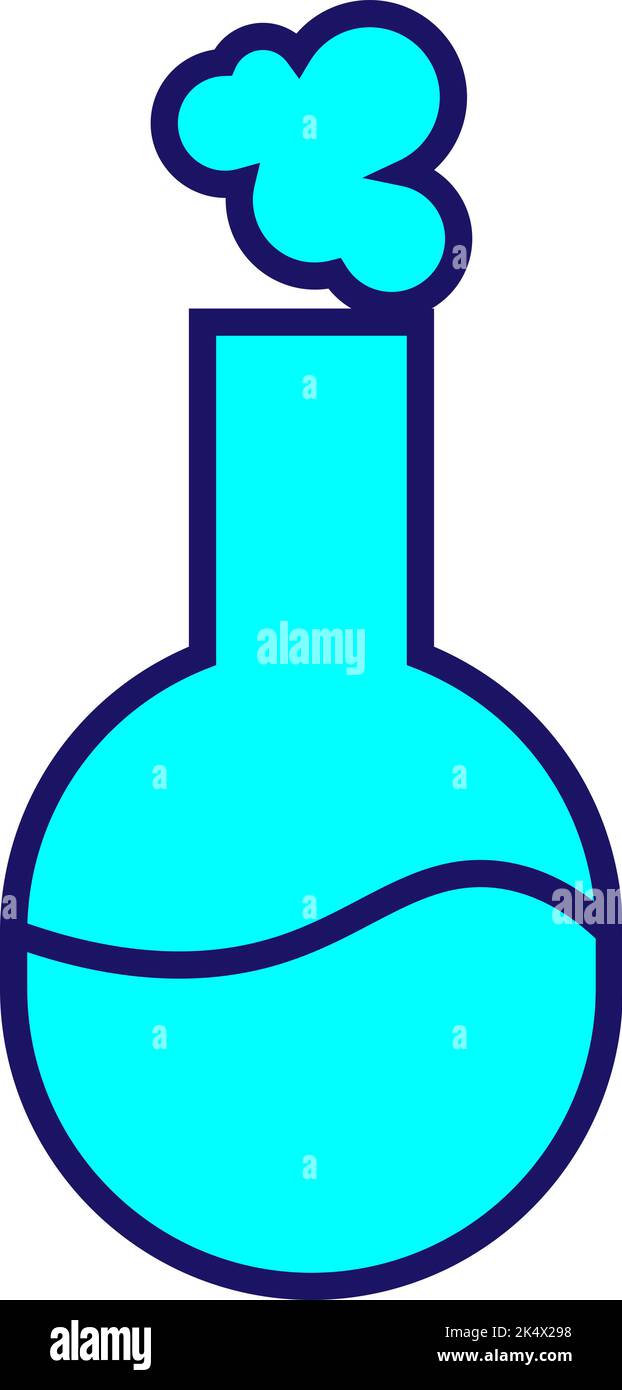 Chemical solution, illustration, vector on a white background Stock ...