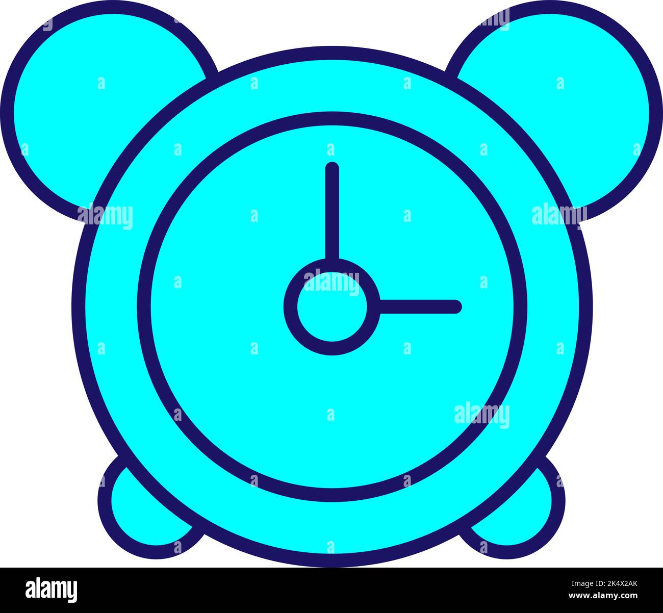 Alarm clock, illustration, vector on a white background Stock Vector ...