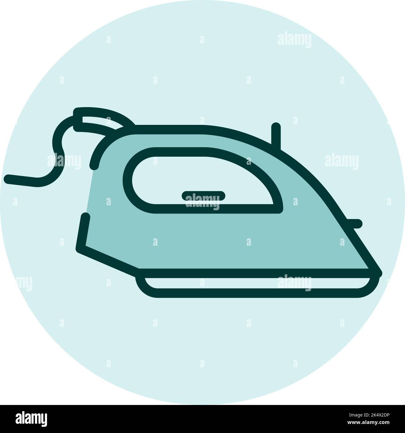 Household electronics clothing iron, illustration, vector on a white ...