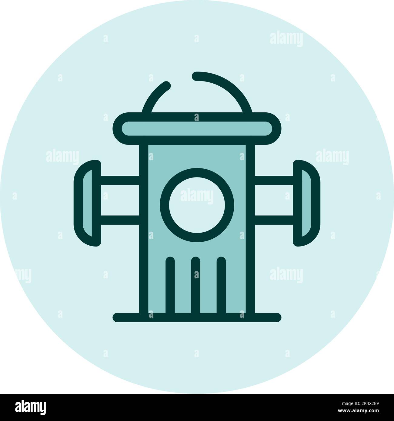 Emergency fire hydrate, illustration, vector on a white background ...