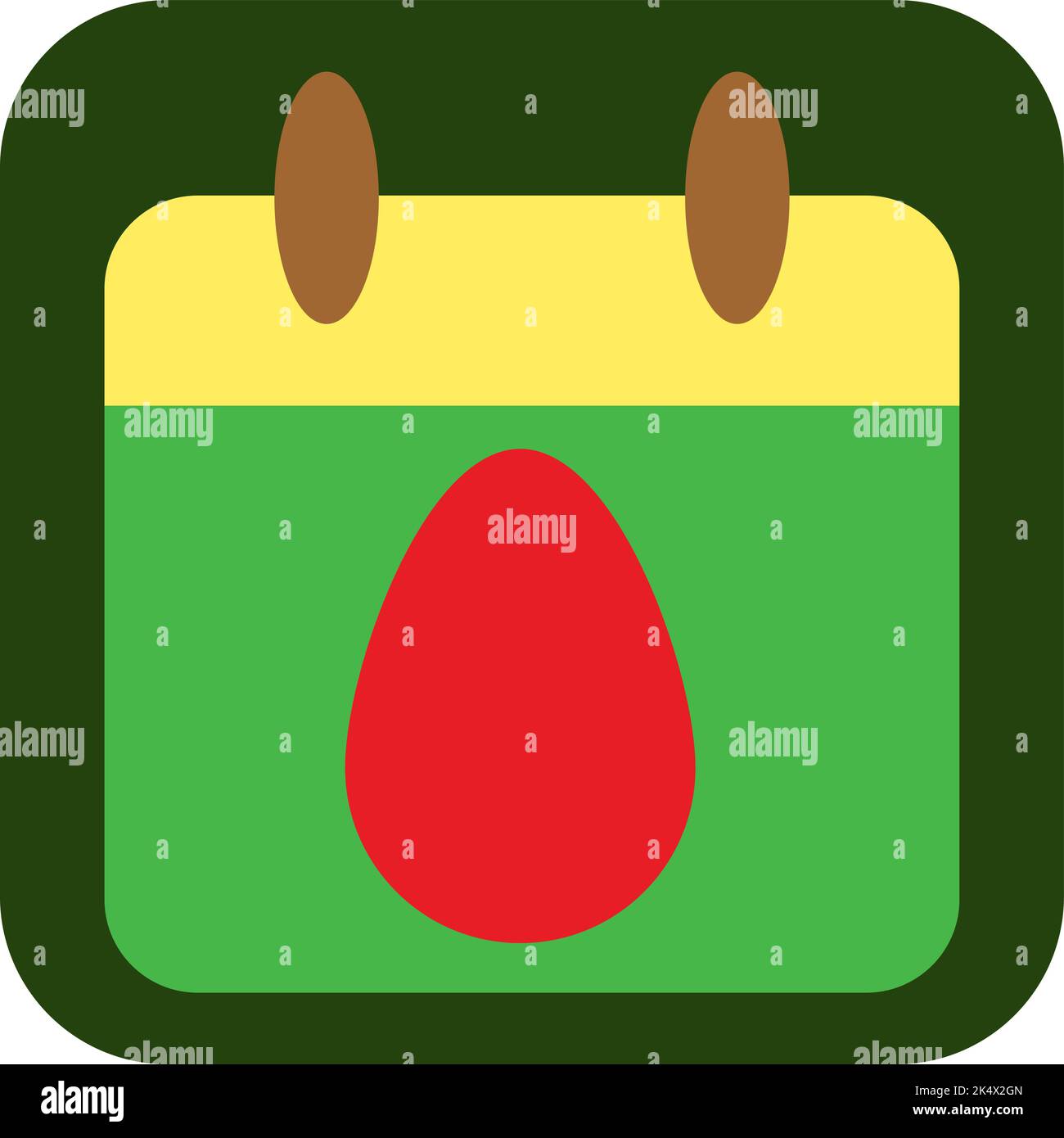 Easter calendar day, illustration, vector on a white background Stock ...