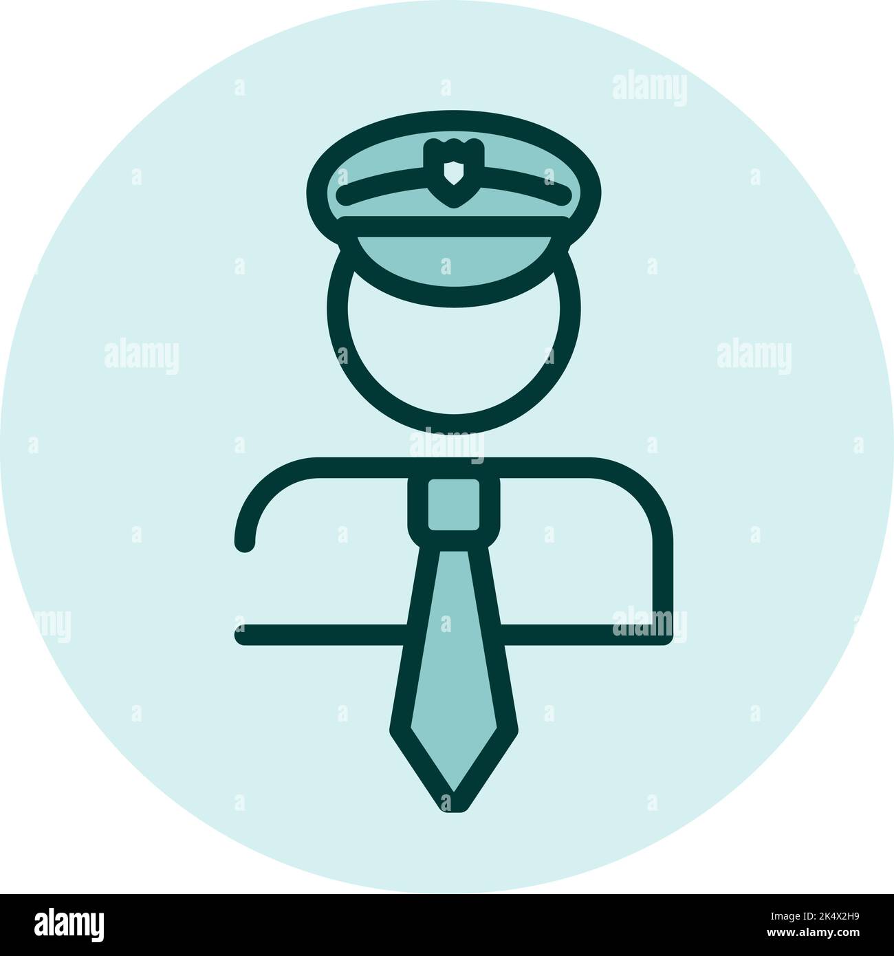 Police officer, illustration, vector on a white background Stock Vector ...