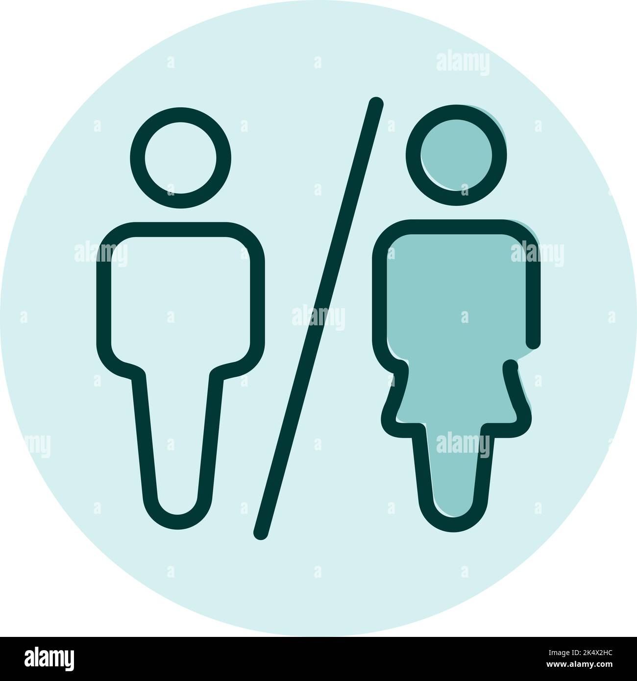 Travel toilet stop, illustration, vector on a white background Stock ...