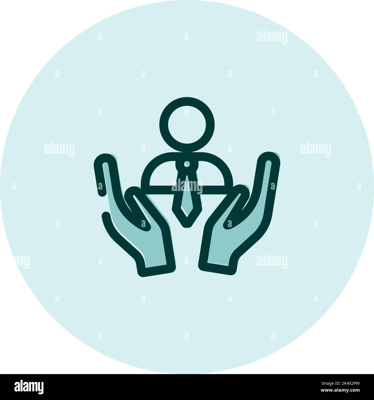 Employee benefits insurance, illustration, vector on a white background ...