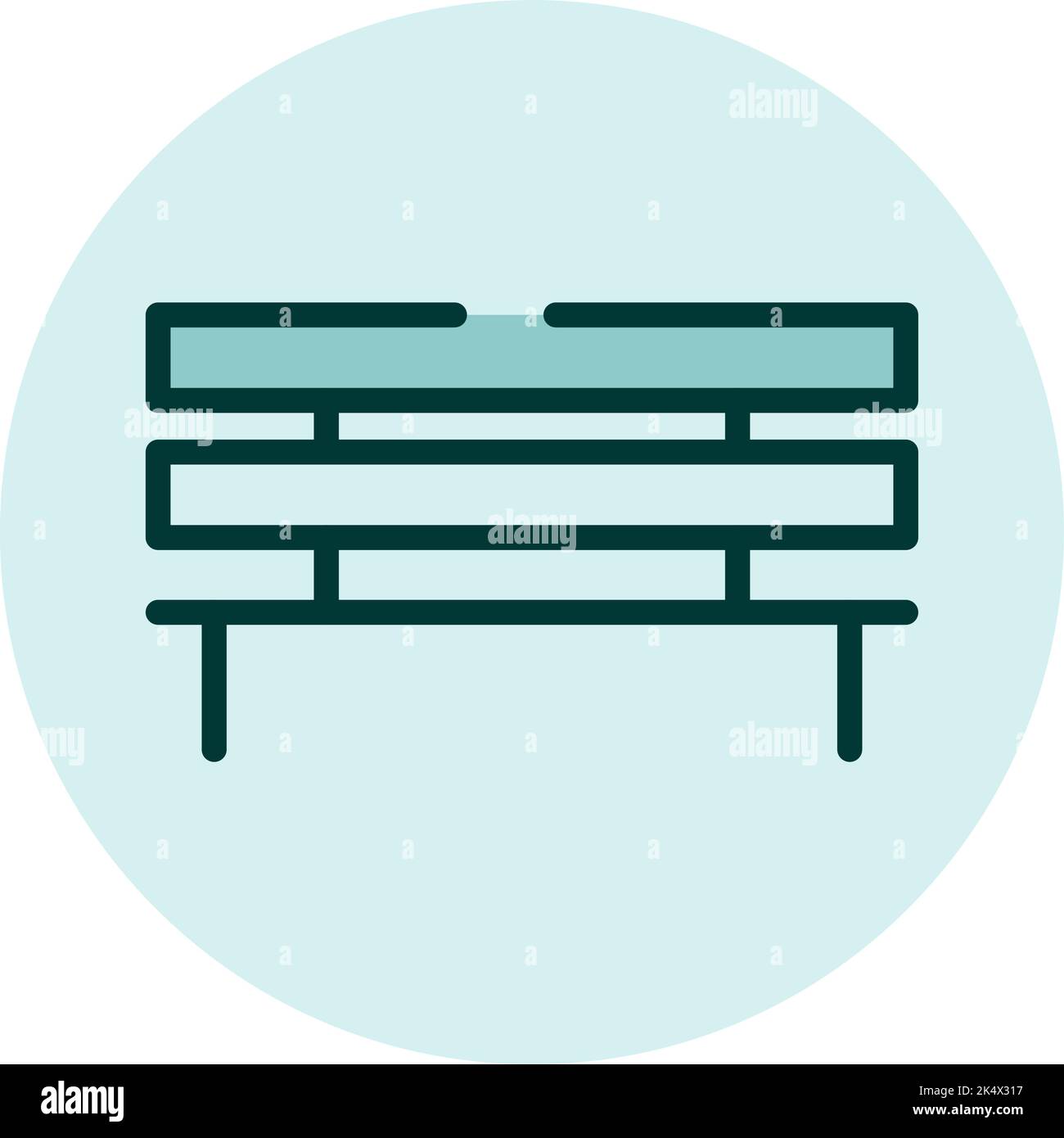 Park bench, illustration, vector on a white background Stock Vector ...