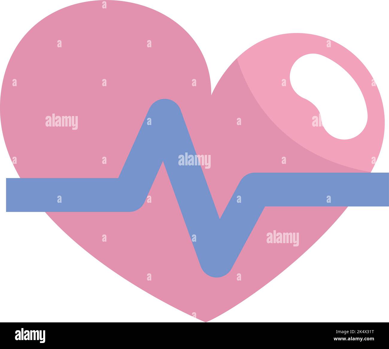 Medical heart beat, illustration, vector on a white background Stock ...