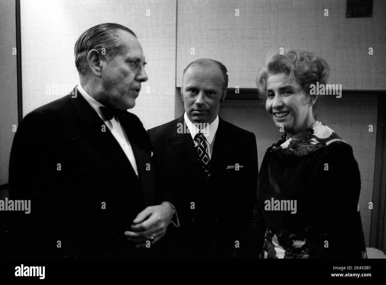 Bernard Haitink (center) Dutch orchestra conductor, Concertgebouw ...