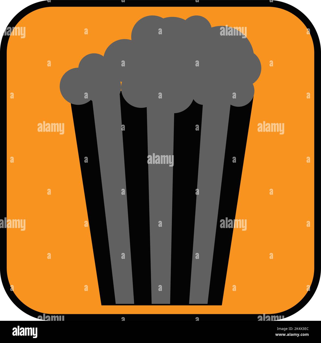 Movie popcorn, illustration, vector on a white background Stock Vector ...