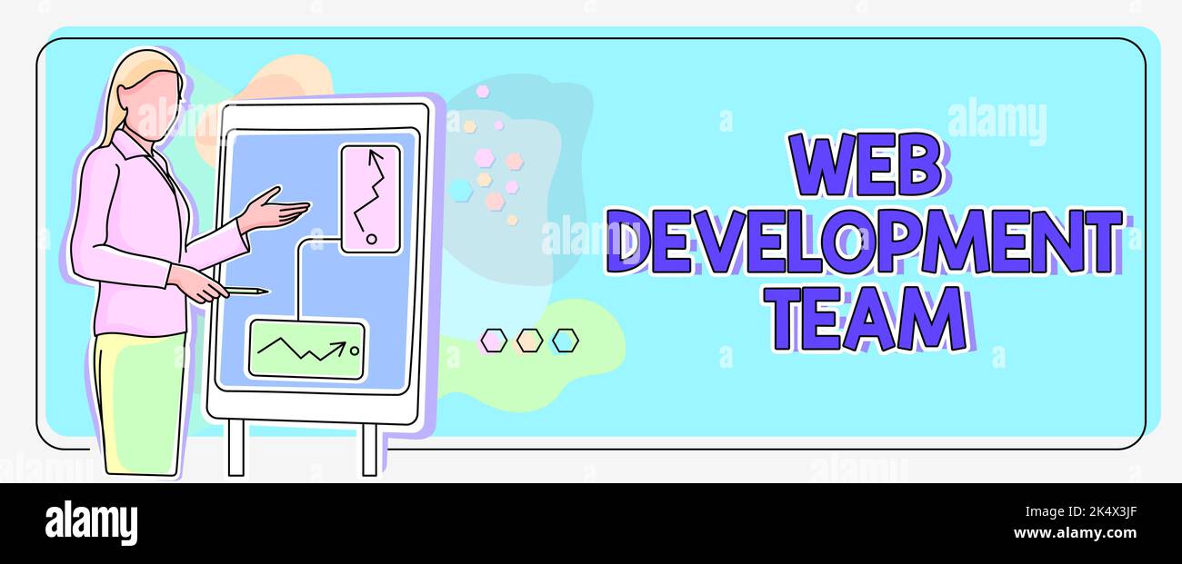 Inspiration showing sign Web Development Team. Business showcase in ...