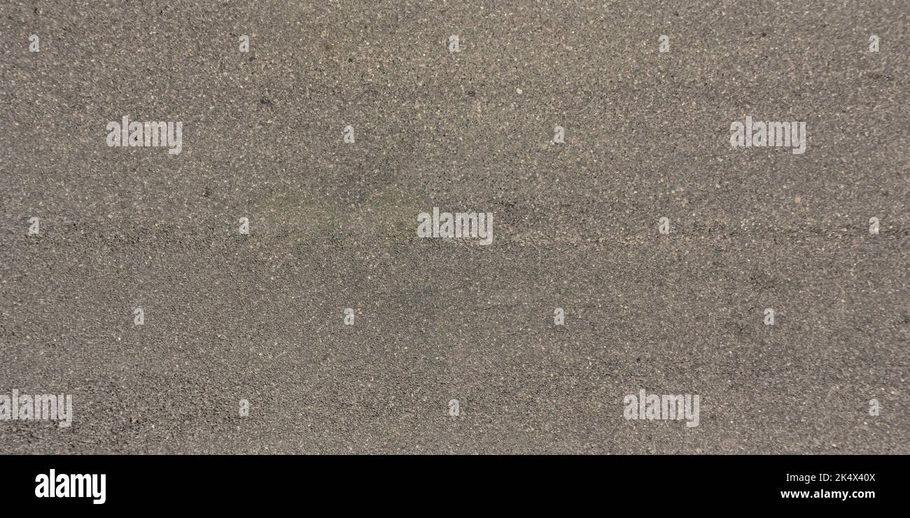 panorama view from above on surface texture of old asphalt road with ...