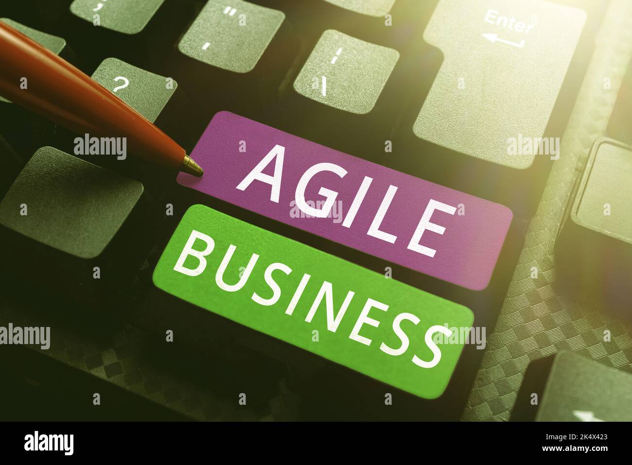 Sign displaying Agile Business. Business idea capability of adjusting ...