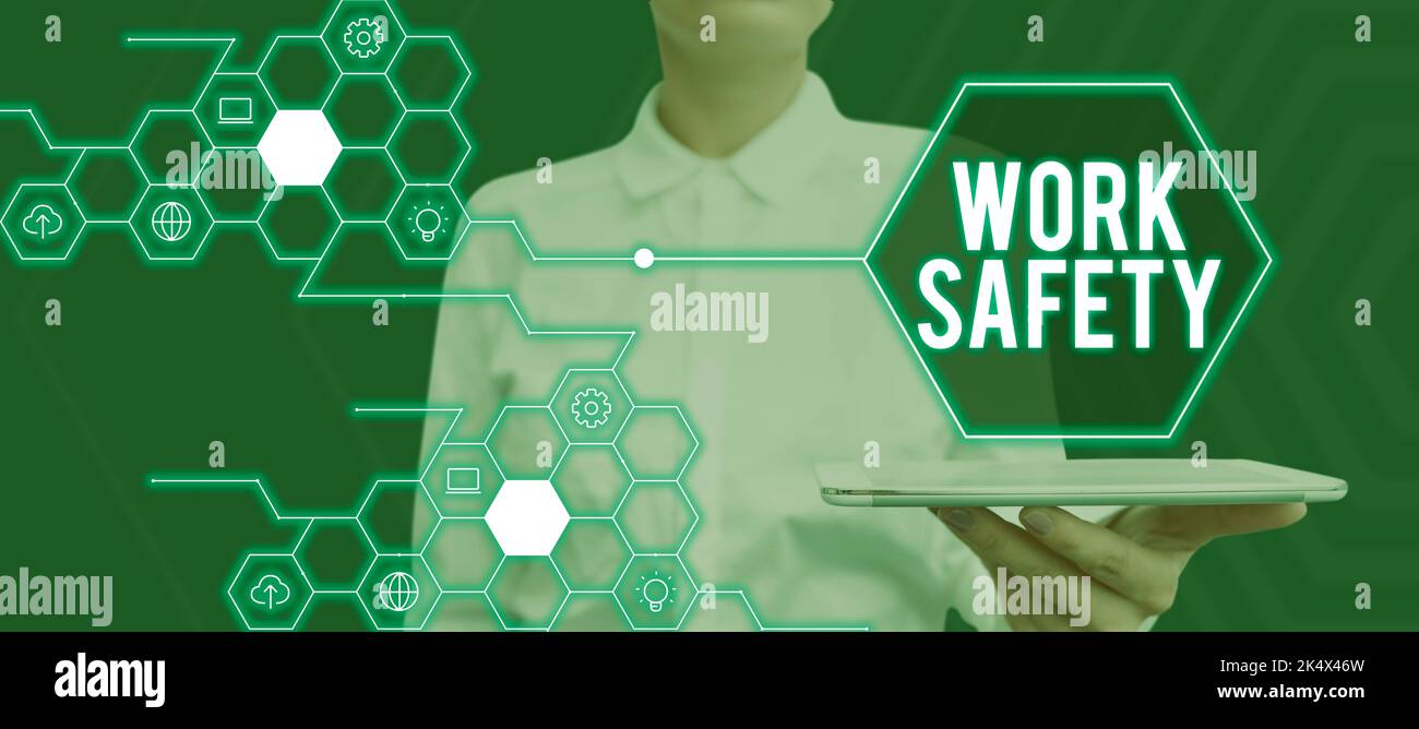 Writing displaying text Work Safety. Concept meaning preventive ... Writing displaying text Work Safety. Concept meaning preventive ...
