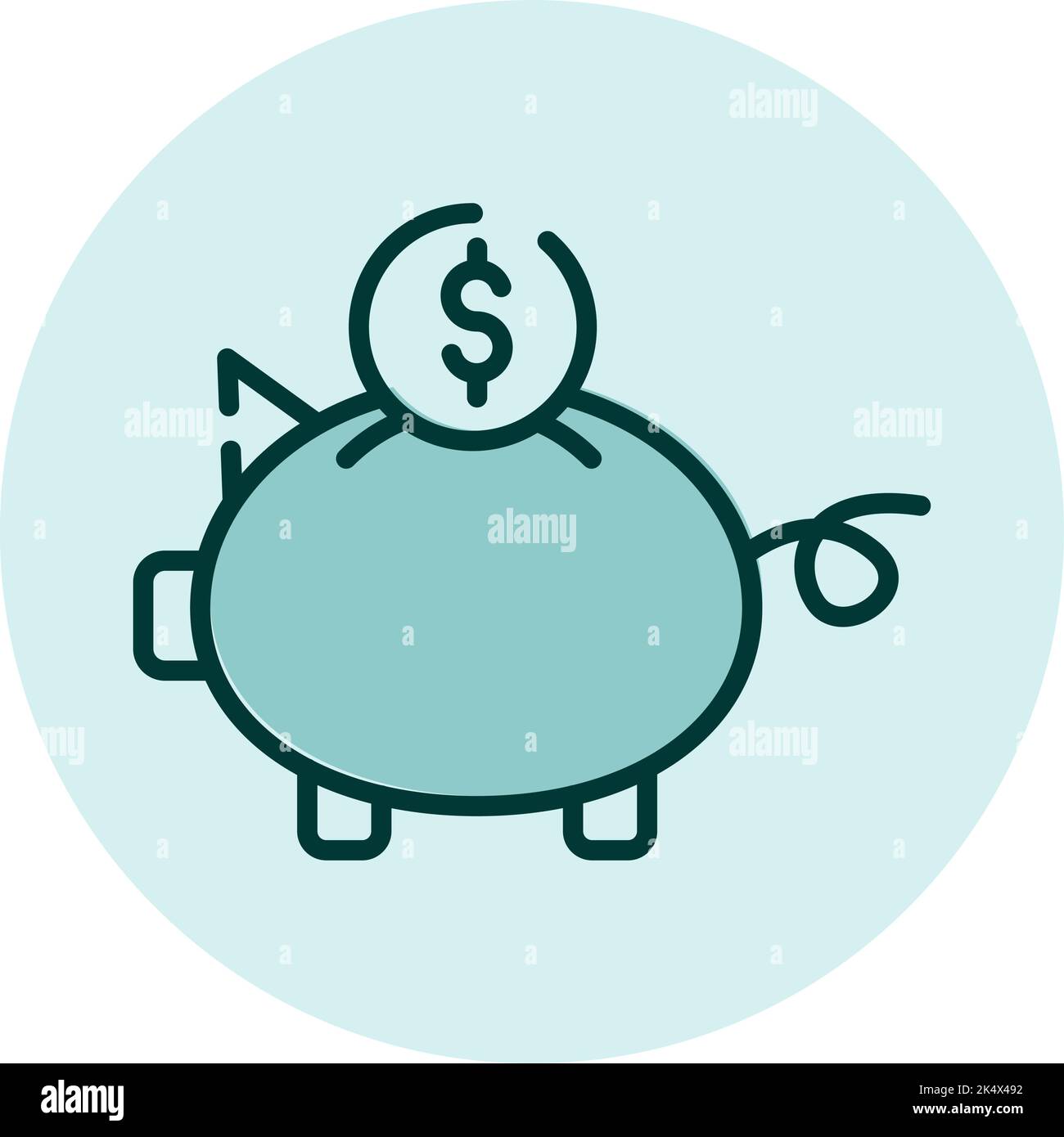 Money piggy bank, illustration, vector on a white background Stock Vector Image & Art - Alamy