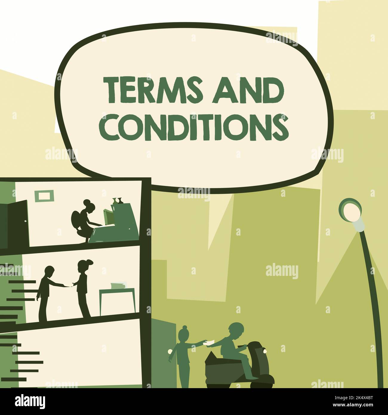 Text caption presenting Terms And Conditions. Business concept rules ...