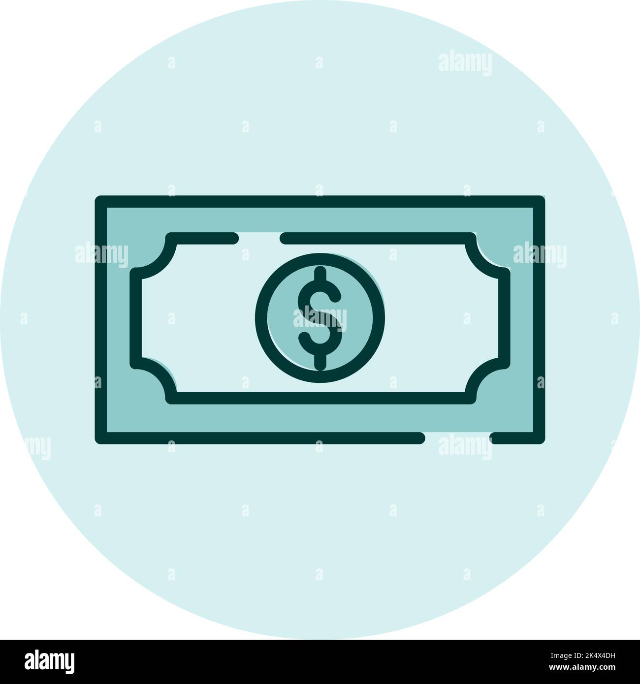 Money bill, illustration, vector on a white background Stock Vector ...