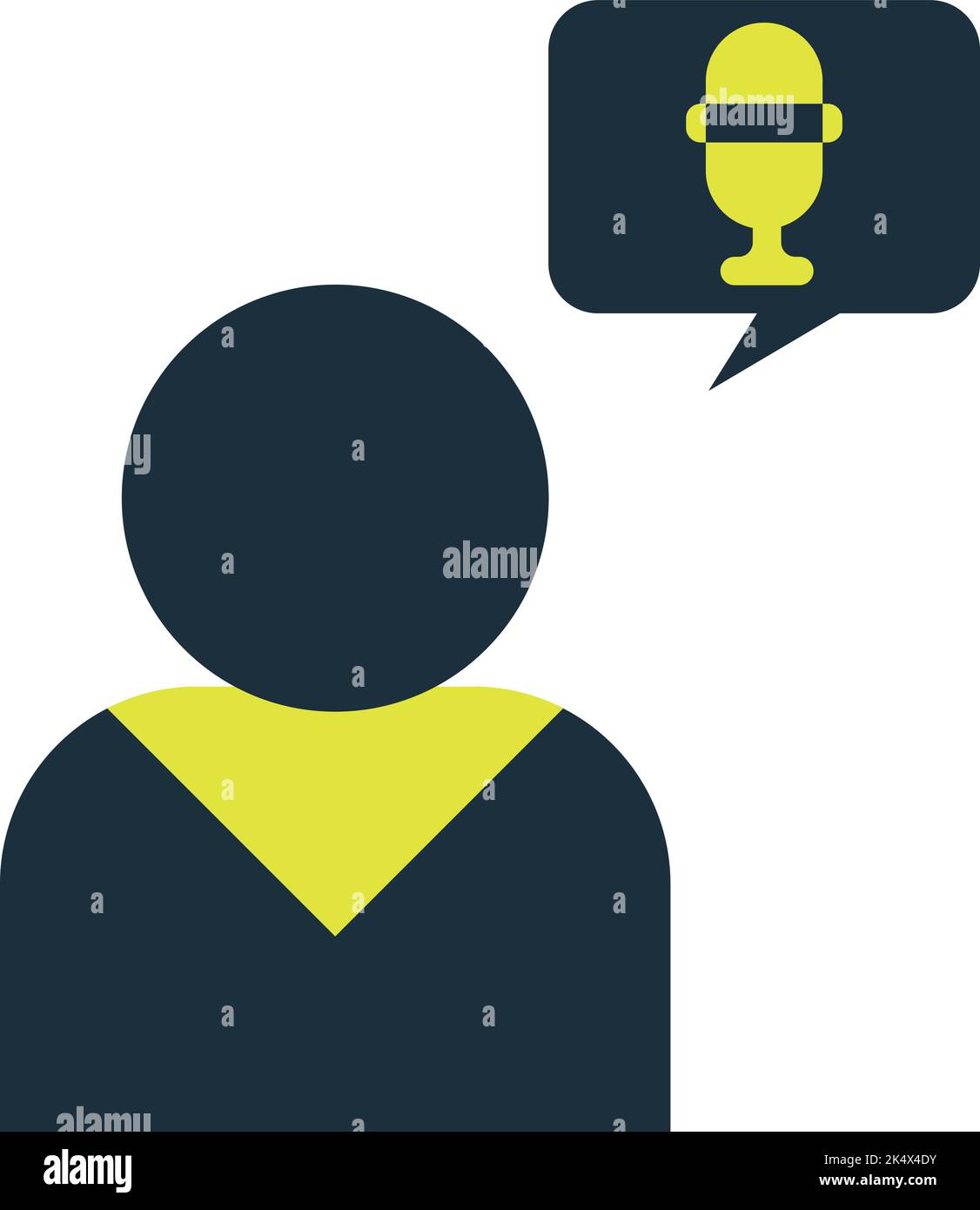 Podcast communication, illustration, vector on a white background Stock ...