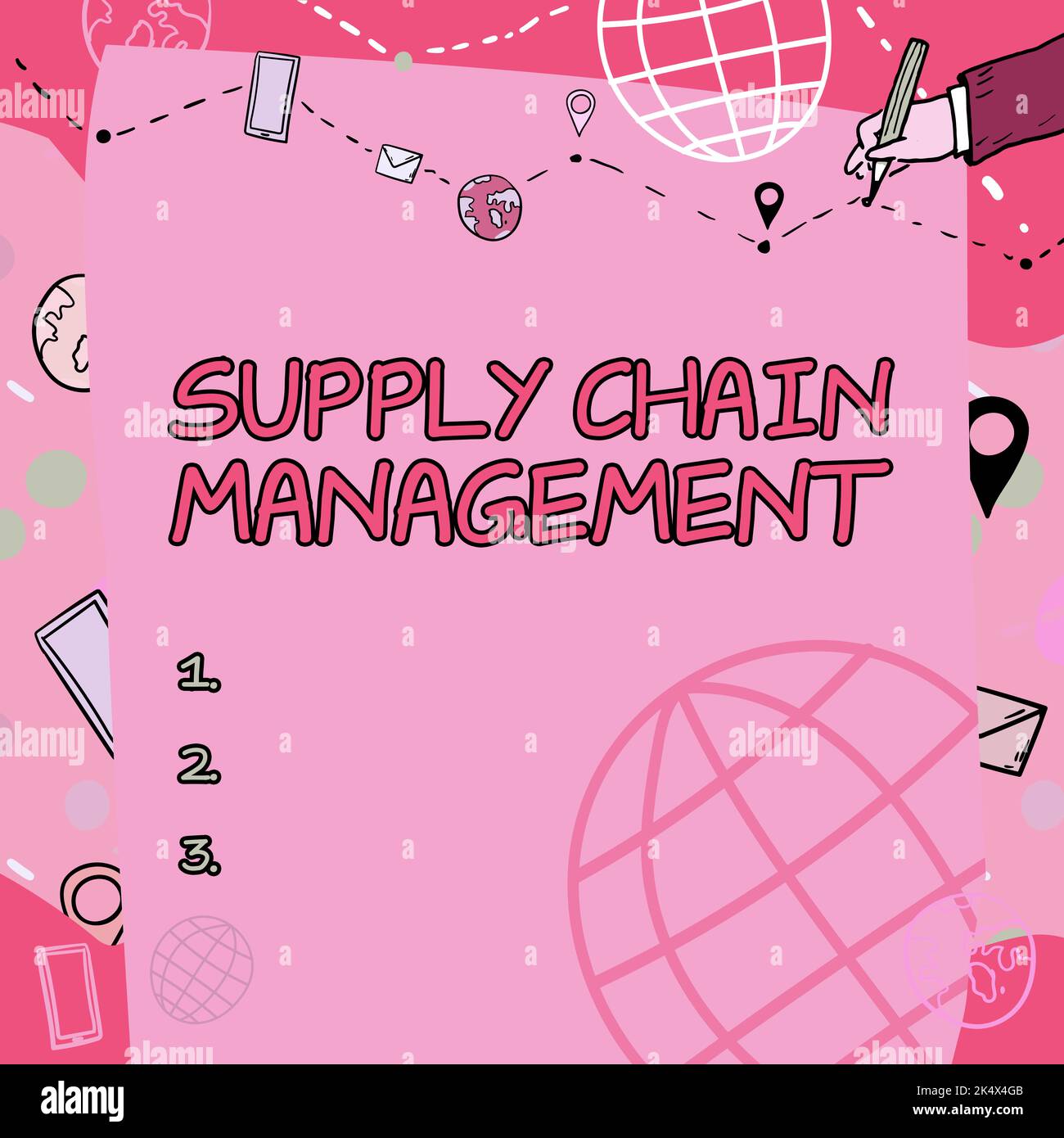 Inspiration showing sign Supply Chain Management. Concept meaning ...