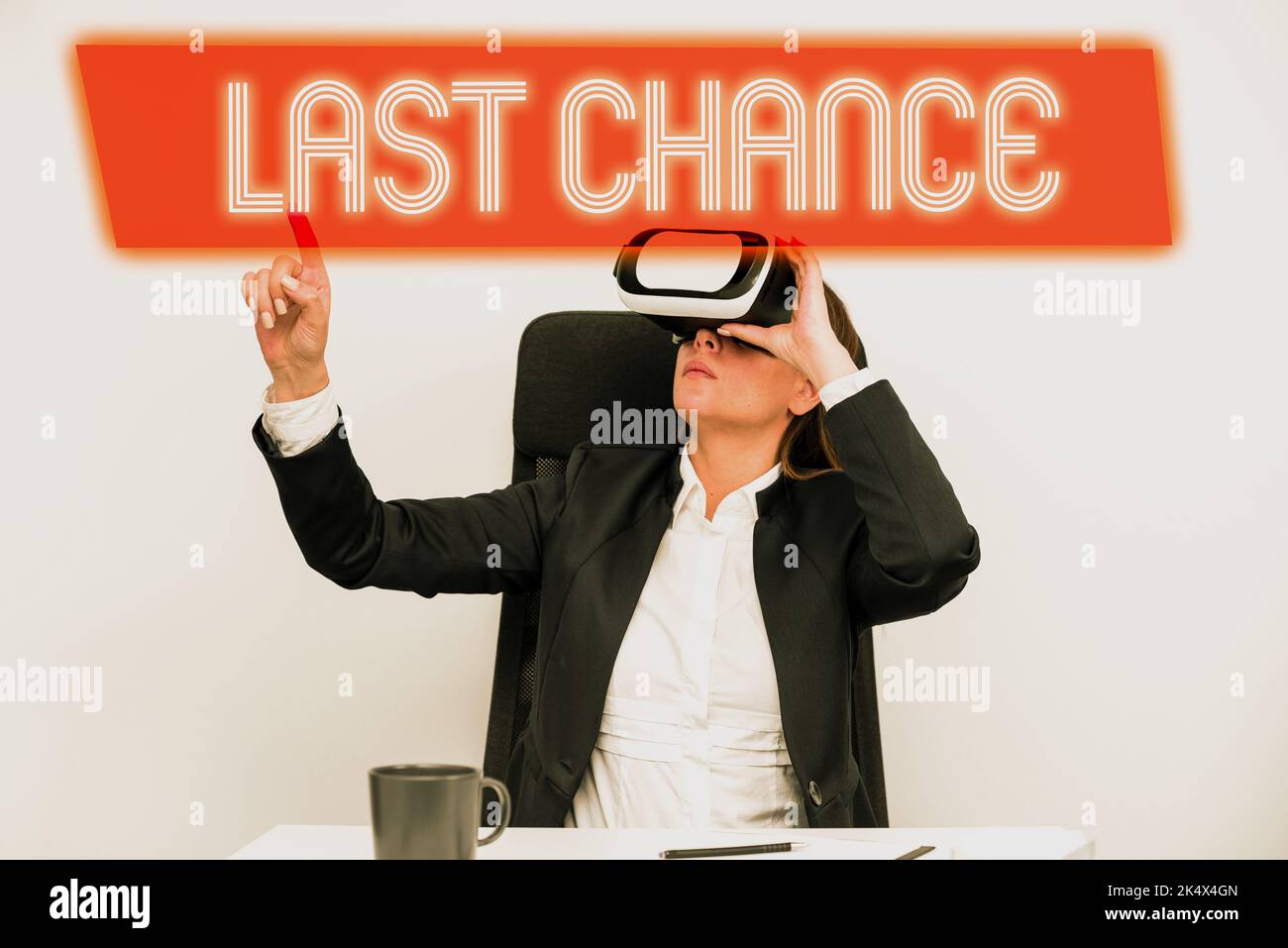 Conceptual caption Last Chance. Word for a final opportunity given to a ...