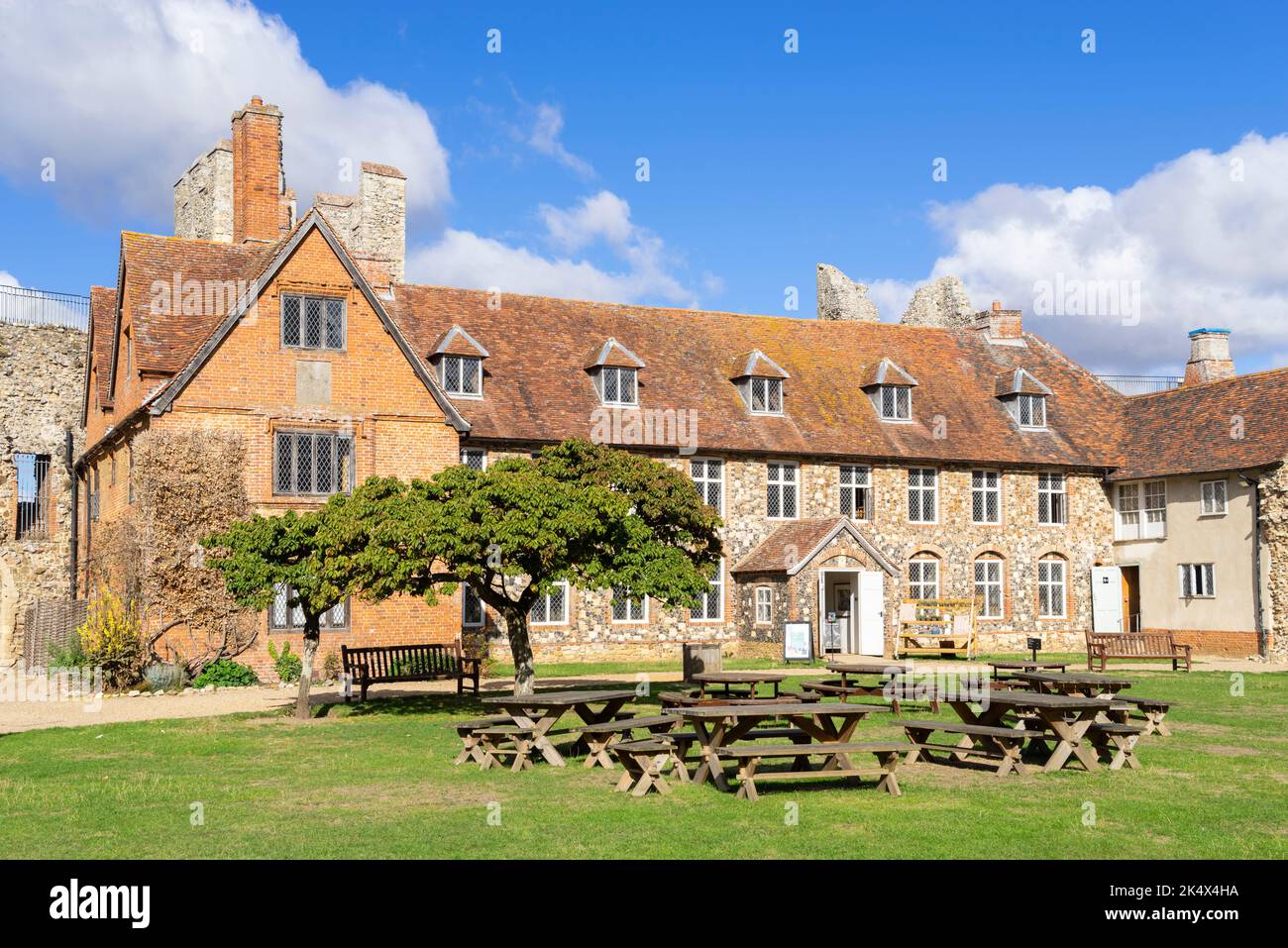 Framlingham castle Inner Ward with the Workhouse building and Lanman ...