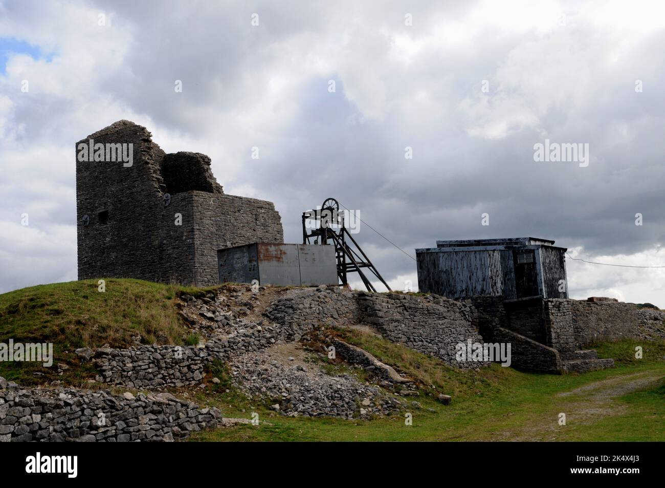The remains of Cornish Engine House at the Magpie Mine, near Sheldon ...