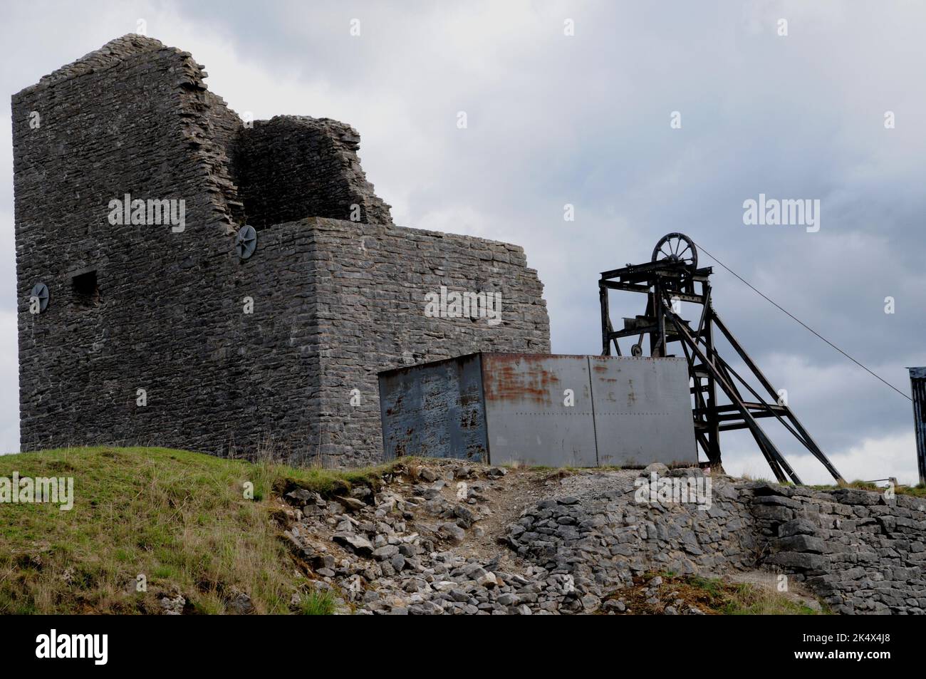 The remains of Cornish Engine House at the Magpie Mine, near Sheldon ...