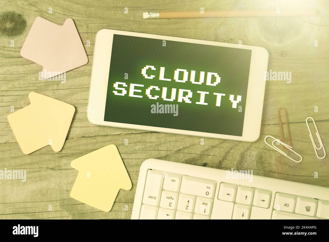 Conceptual display Cloud Security. Business approach Imposing a secured ...