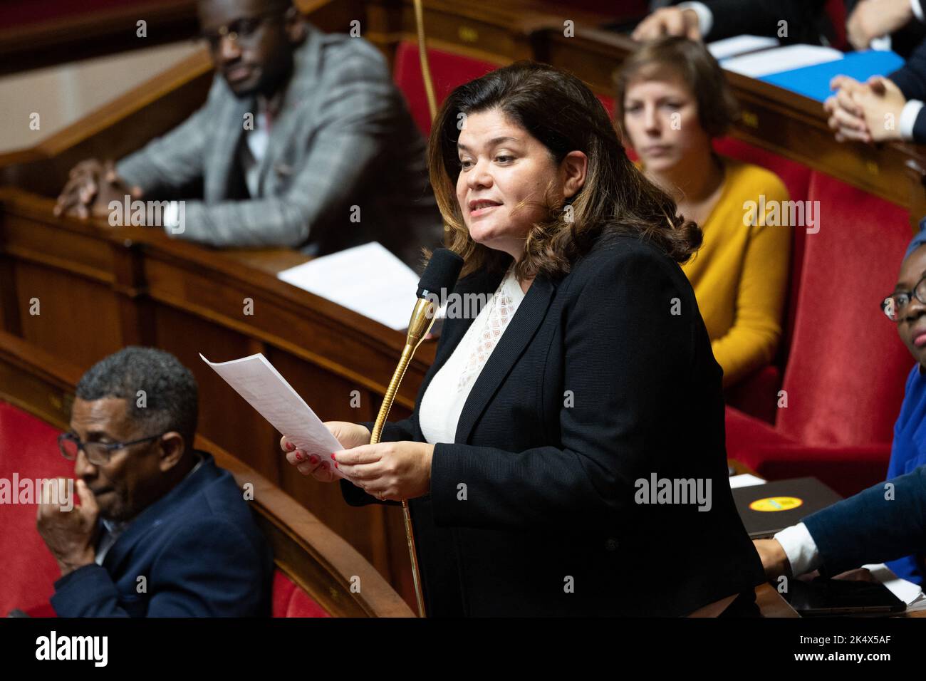 LFI Deputy Raquel Garrido during a session of questions to the ...