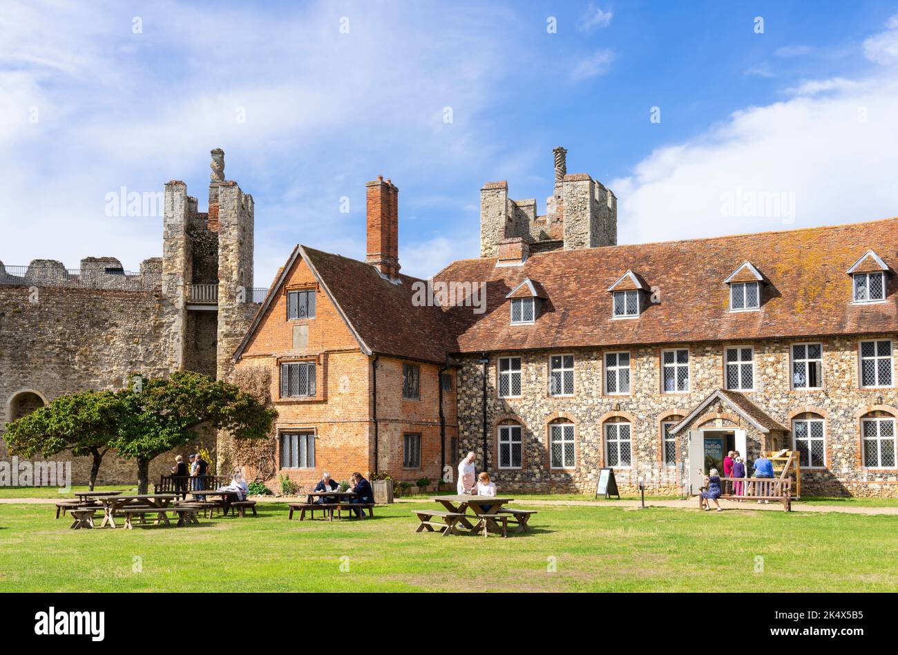 Framlingham castle The Inner Ward with the Workhouse building and ...
