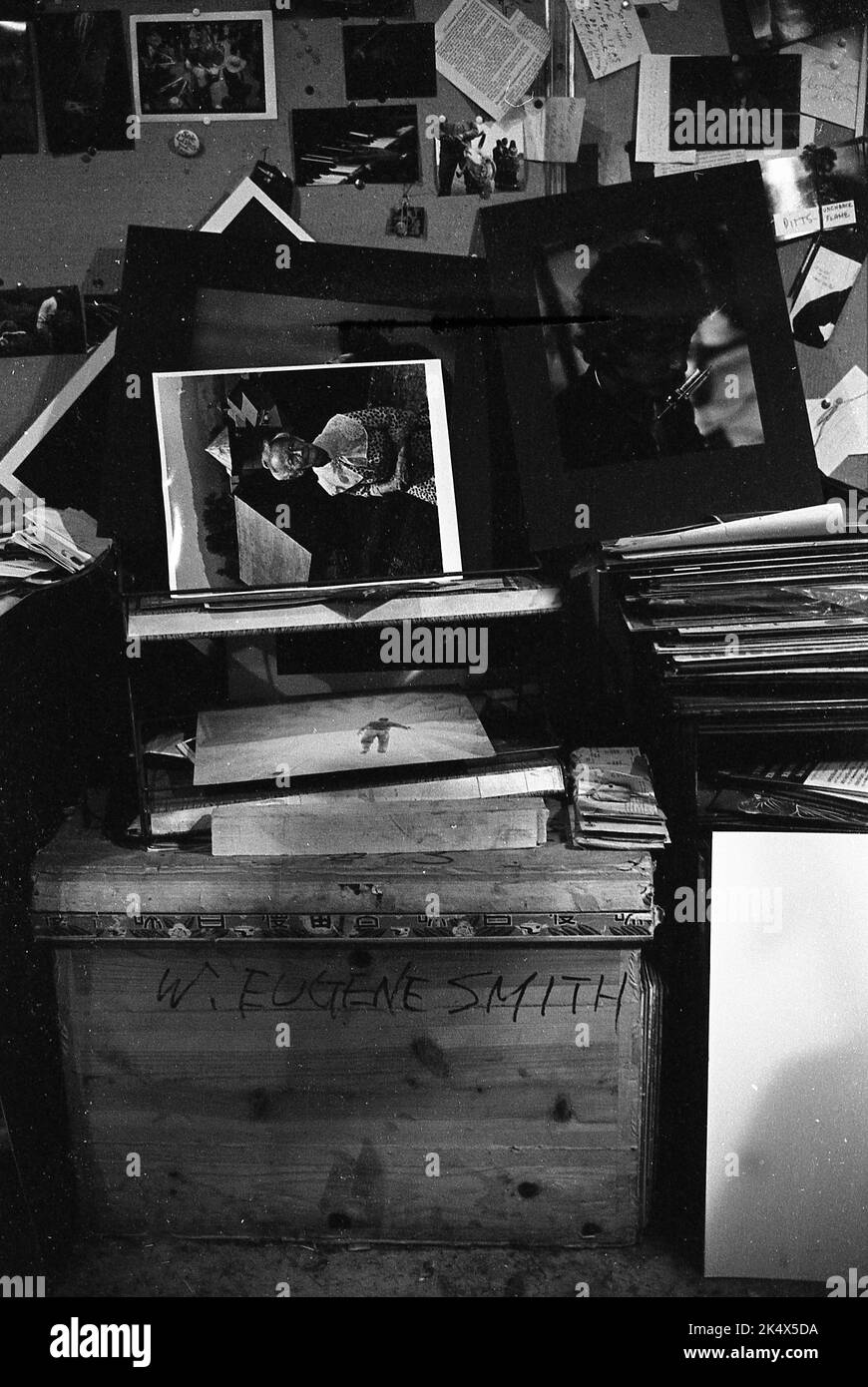 American photographer W.Eugene Smith at his loft in New York, 1970 ...