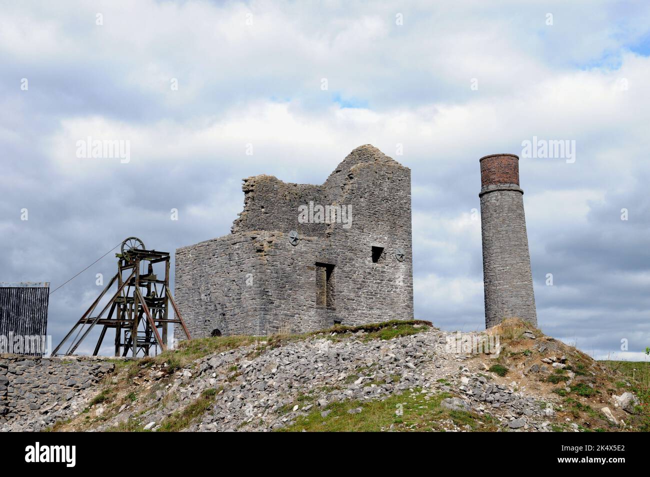 The remains of Cornish Engine House at the Magpie Mine, near Sheldon ...