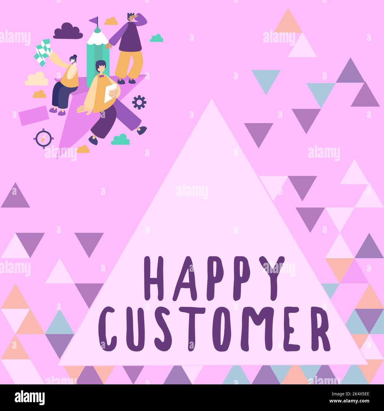 Conceptual caption Happy Customer. Business showcase highest ...