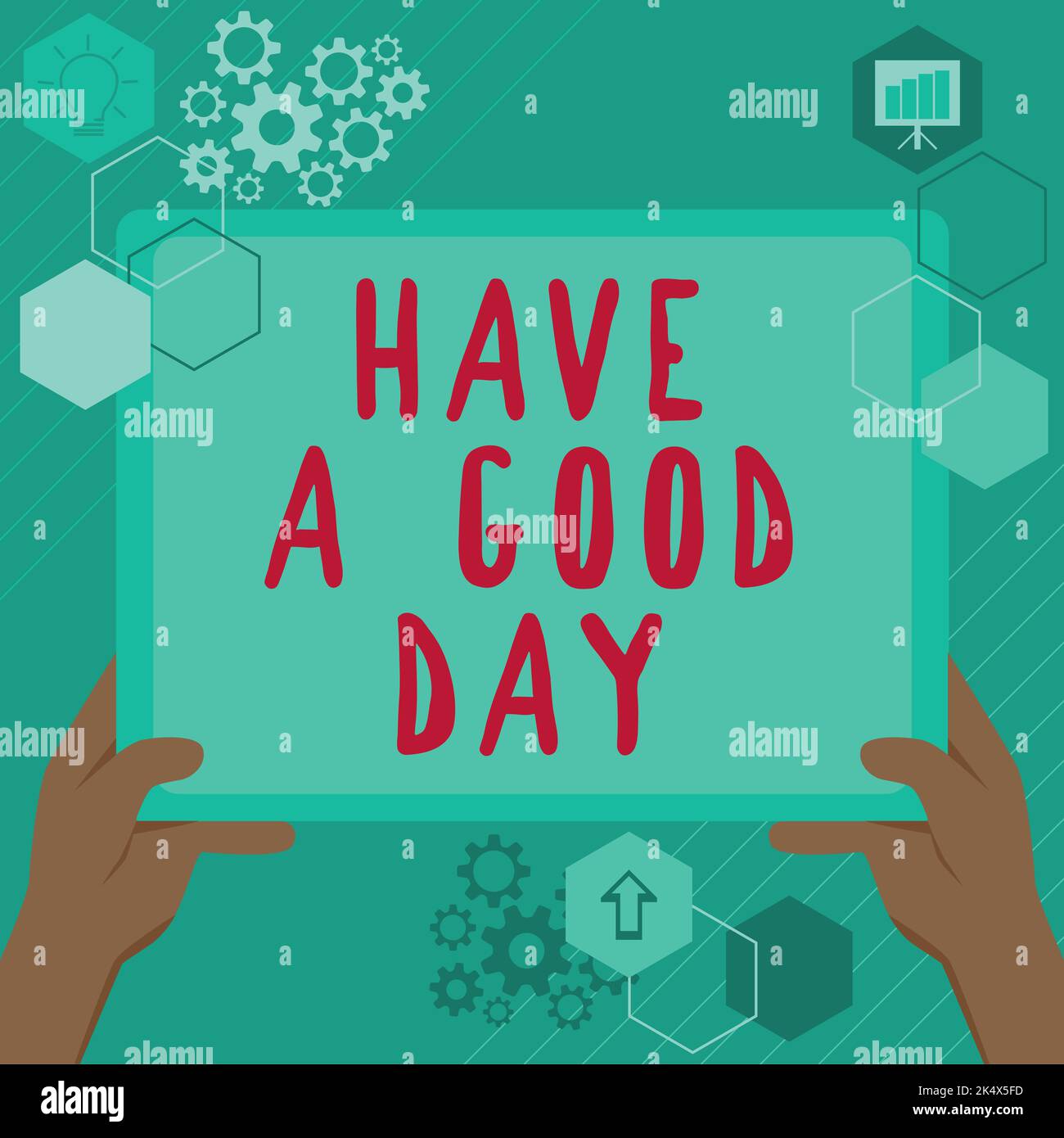 Hand writing sign Have A Good Day. Concept meaning Nice gesture ...