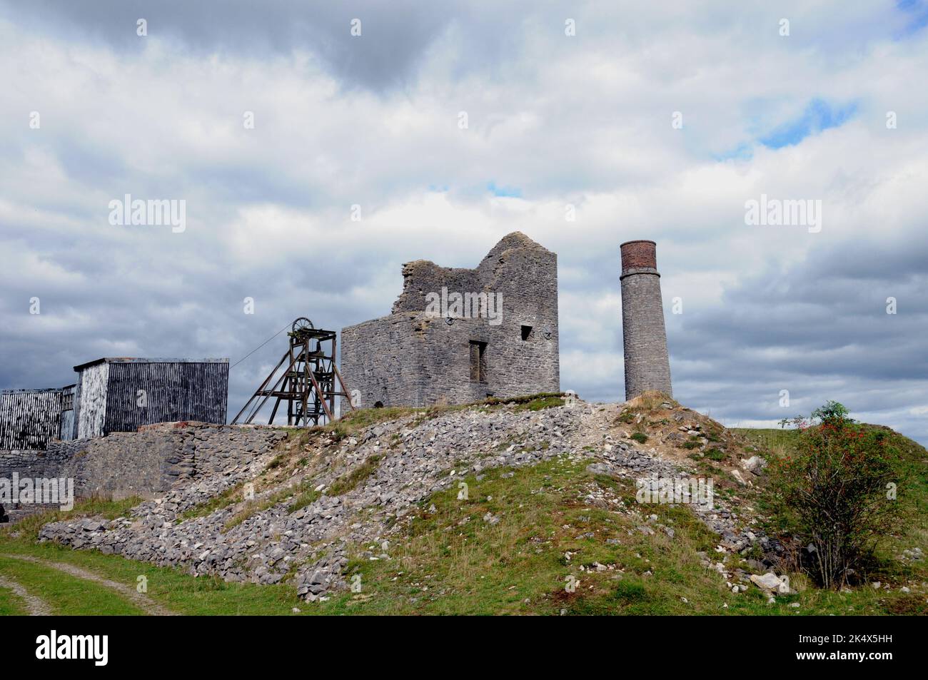 The remains of Cornish Engine House at the Magpie Mine, near Sheldon ...