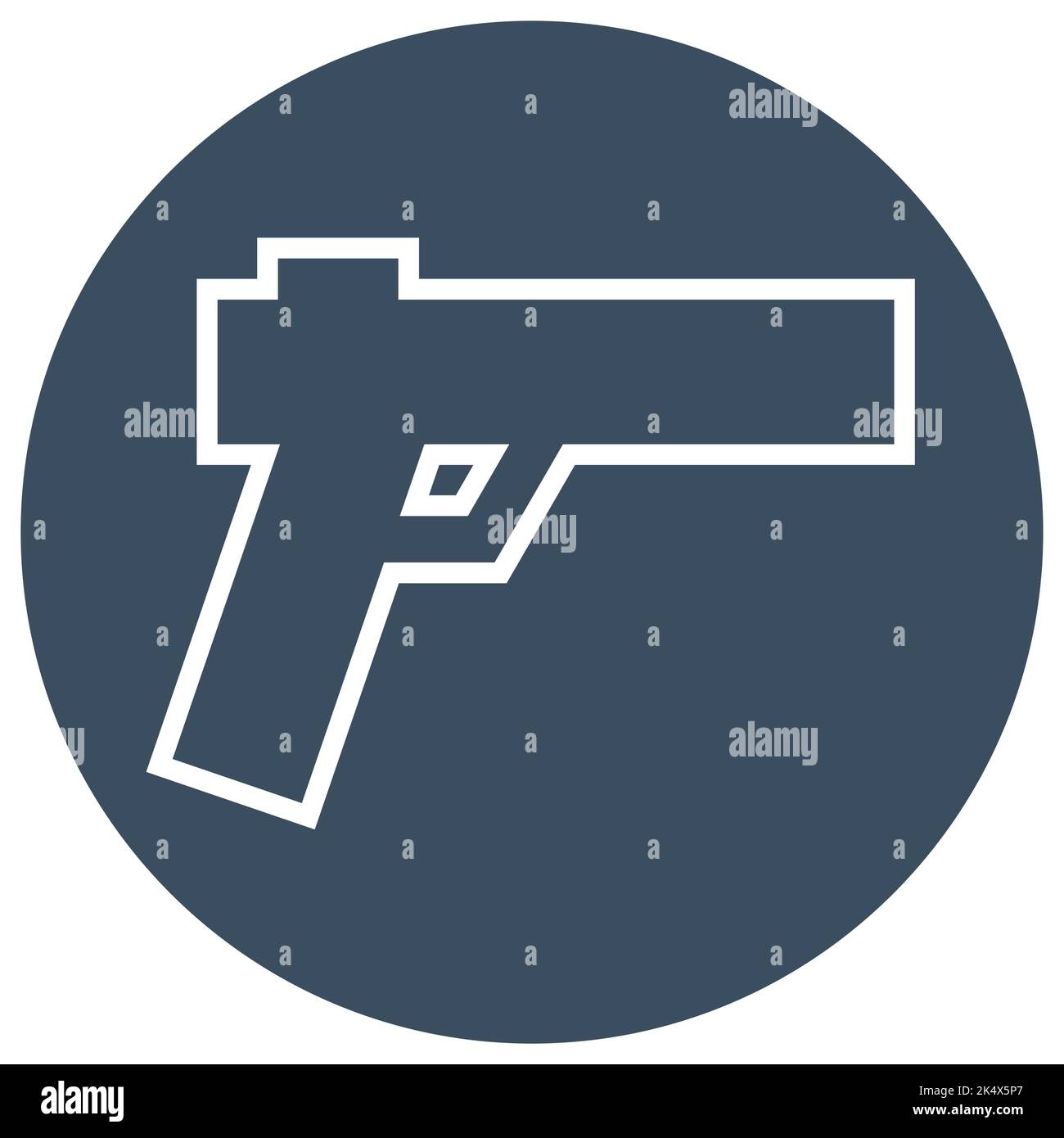 Police gun, illustration, vector on a white background Stock Vector ...