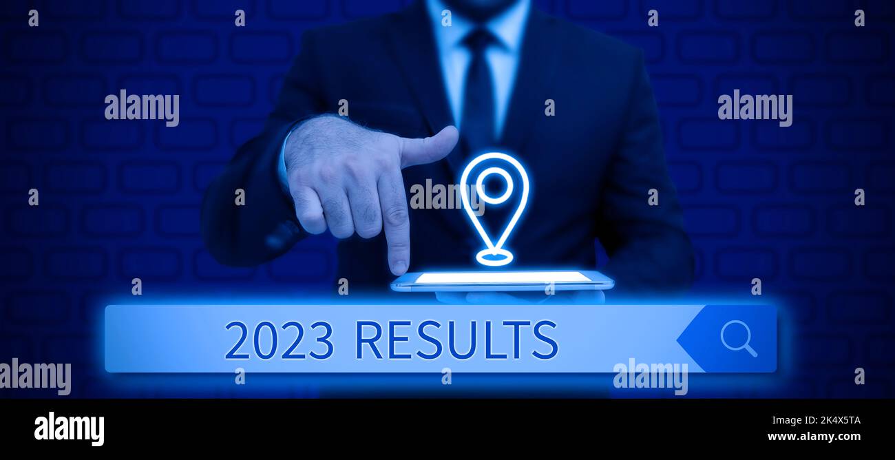 Conceptual display 2023 Results. Word Written on any outcome of an ...