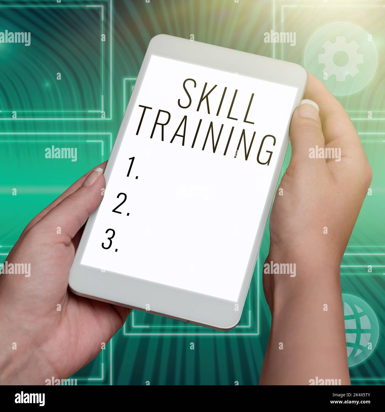 Conceptual caption Skill Training. Business showcase designed to gain ...