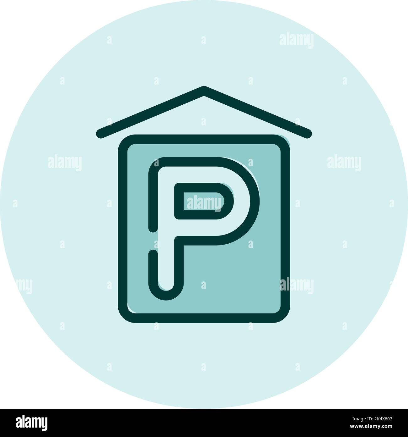 Parking garage, illustration, vector on a white background Stock Vector ...