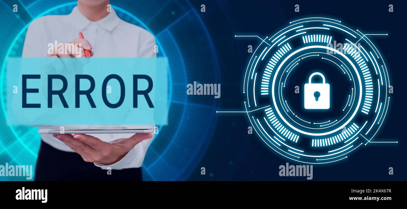 Inspiration showing sign Error. Internet Concept failure or in ...