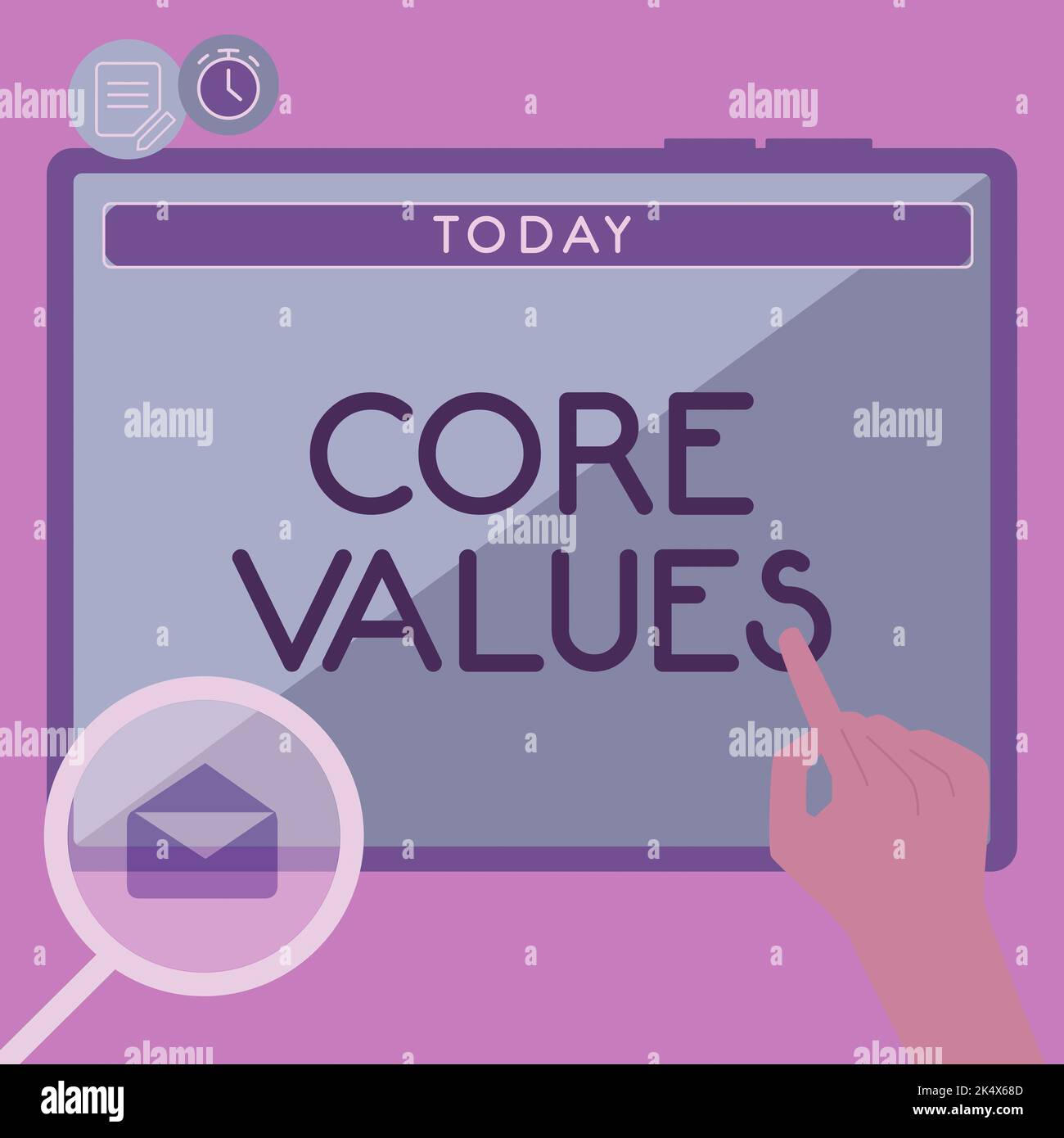 Text sign showing Core Values. Internet Concept principles which guide ...