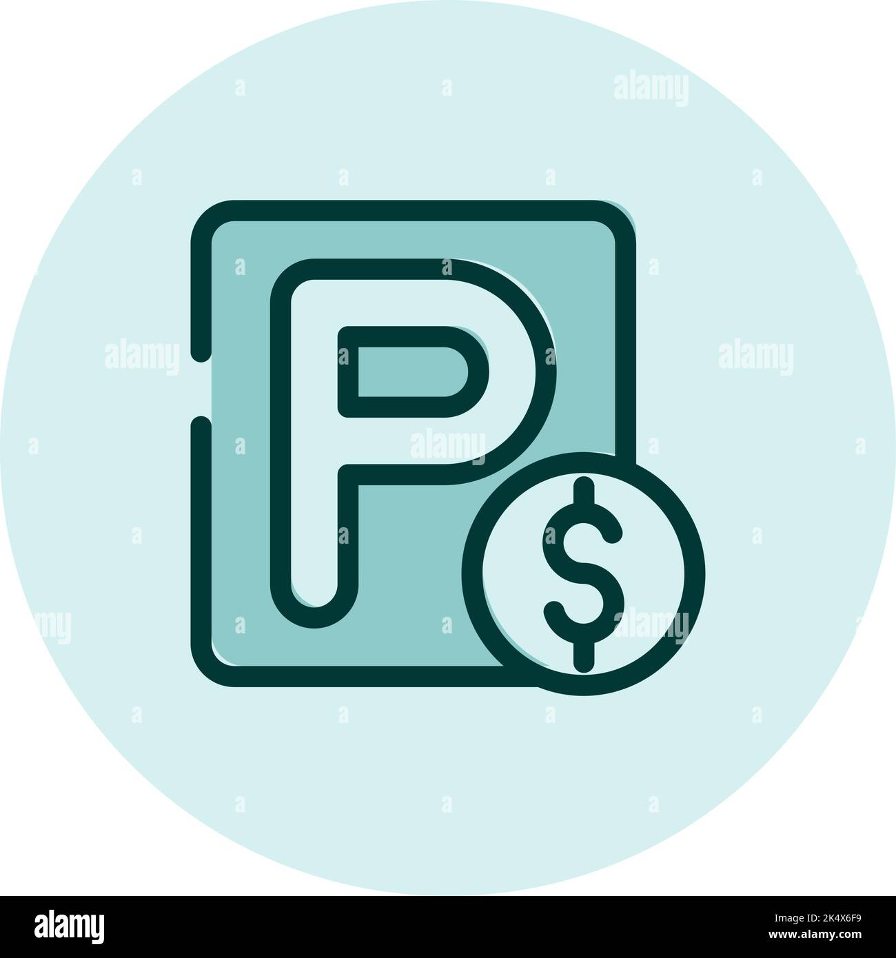 Parking price, illustration, vector on a white background Stock Vector ...