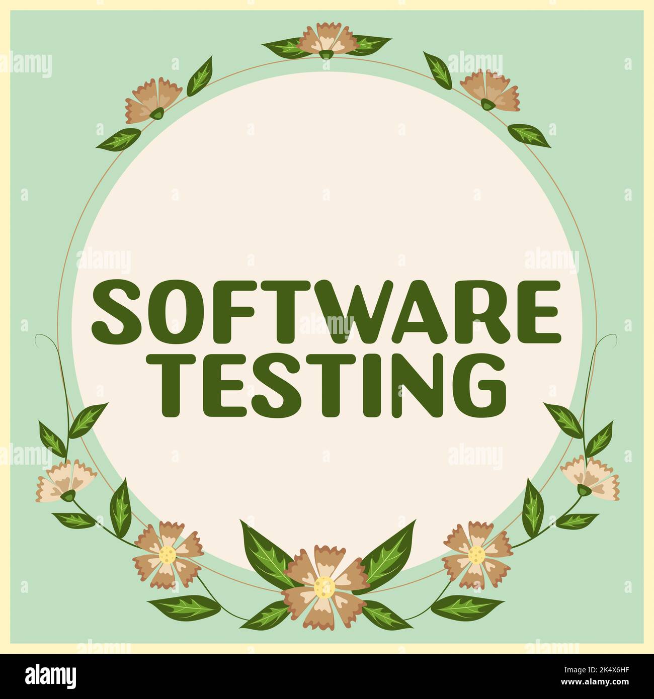 Conceptual caption Software Testing. Business idea activity to check ...