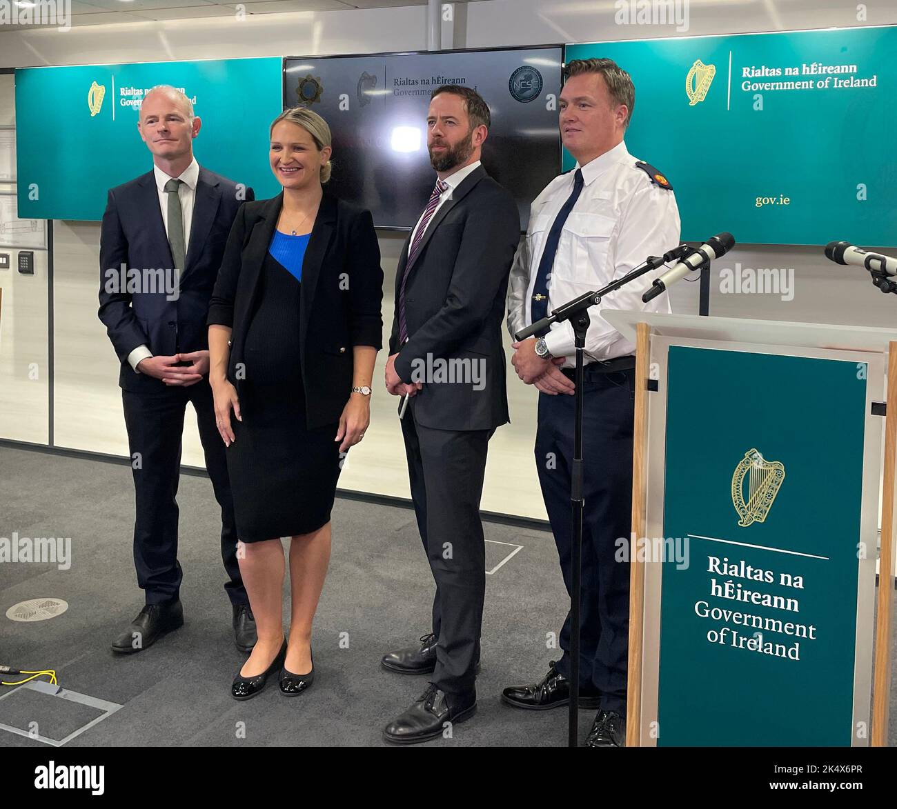 (left to right) Minister of State Ossian Smyth, Minister for Justice ...
