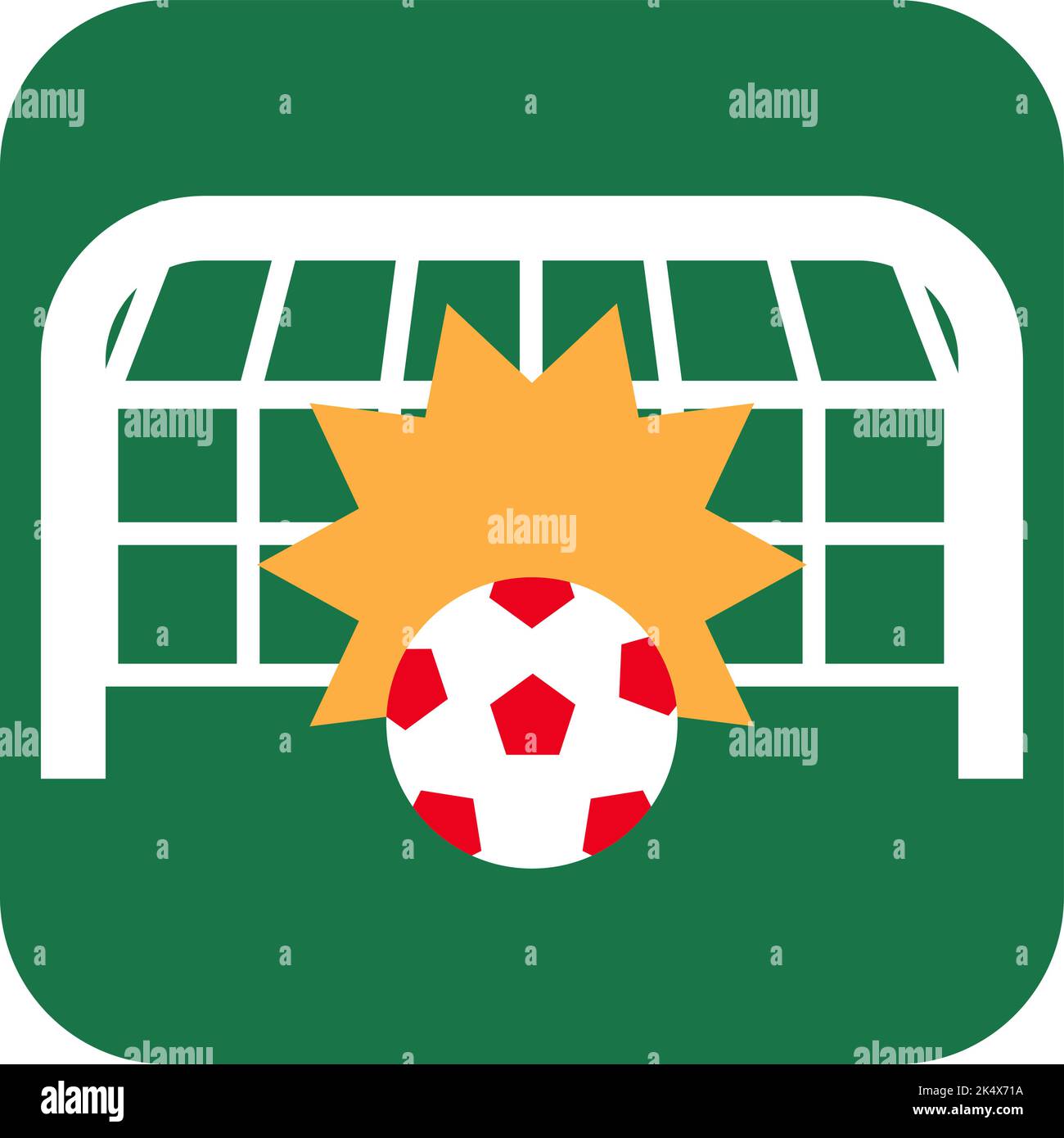 Football goal, illustration, vector on a white background Stock Vector ...