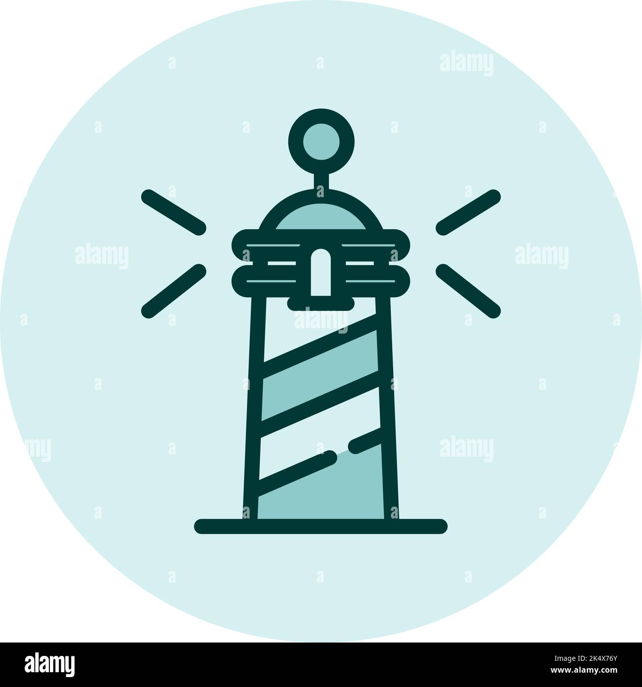 Vector illustration seascape lighthouse Stock Vector Images - Alamy