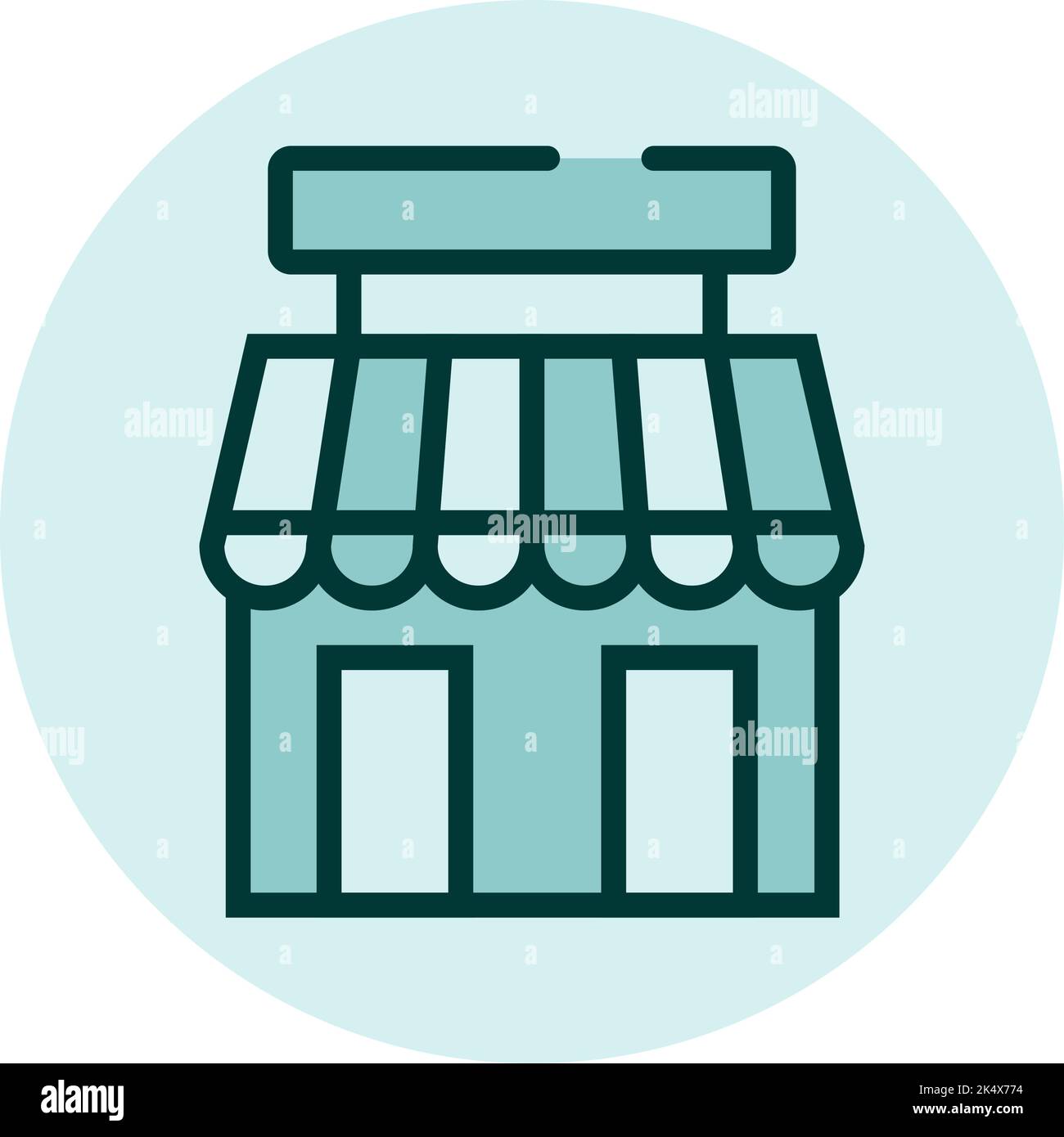 Shop market, illustration, vector on a white background Stock Vector ...