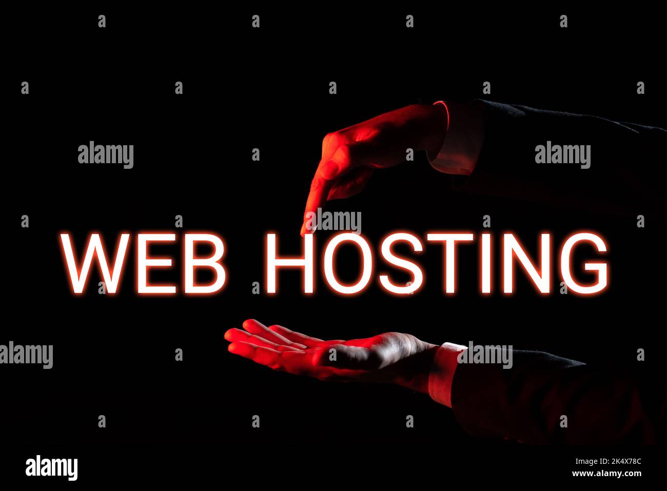 Hand writing sign Web Hosting. Internet Concept business allowing ...