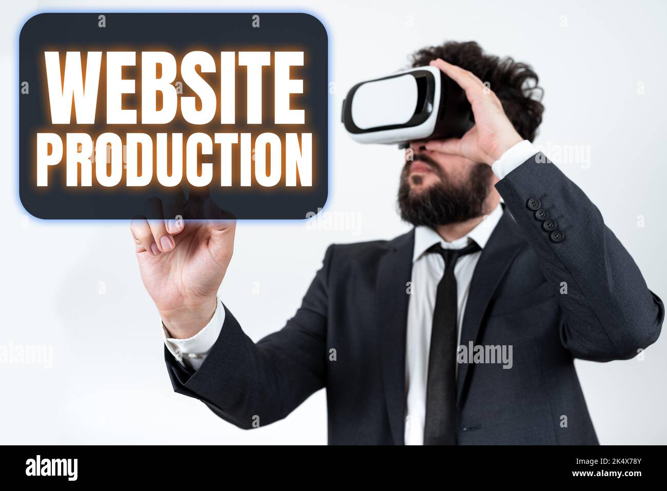 Sign displaying Website Production. Internet Concept creating sites ...